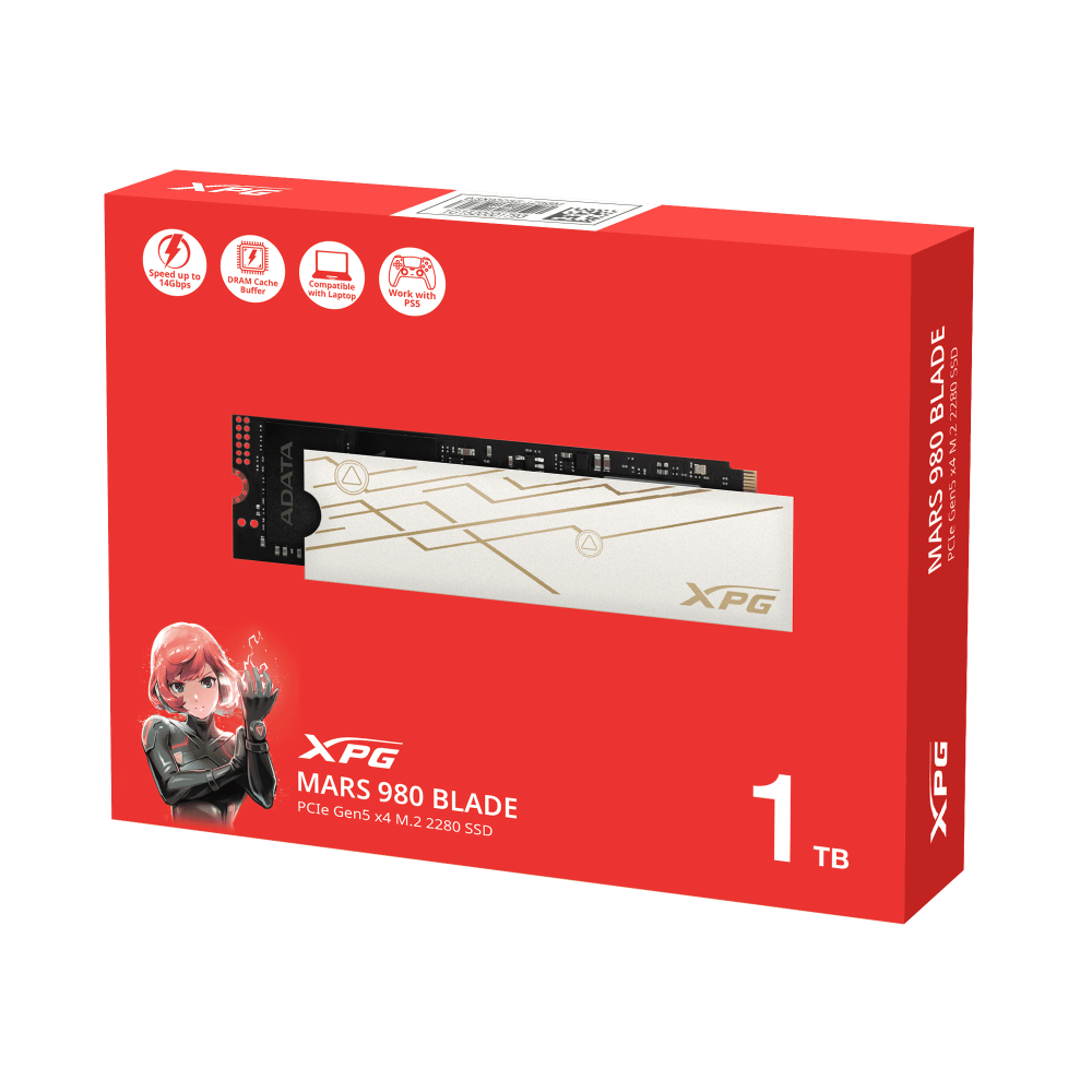 SSD M.2 NVME 1TB G5 XPG MARS 980 STORM WATER COOL | Qos Technologies